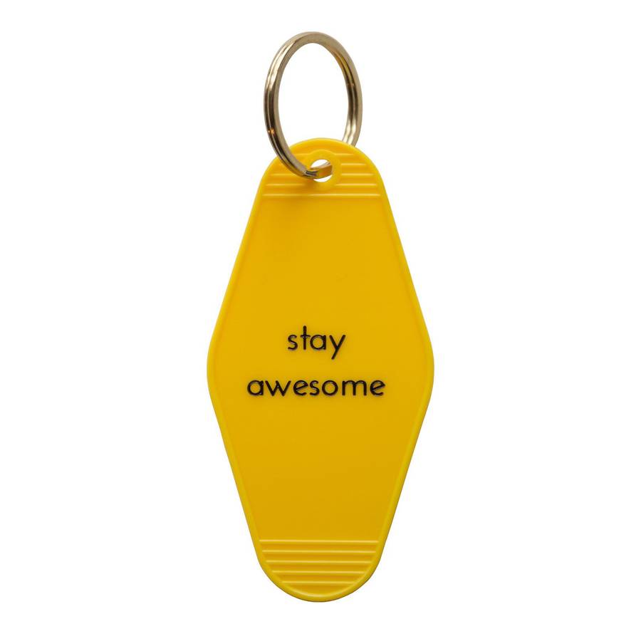 Stay Awesome Motel Key Ring – Confetti Gift Company